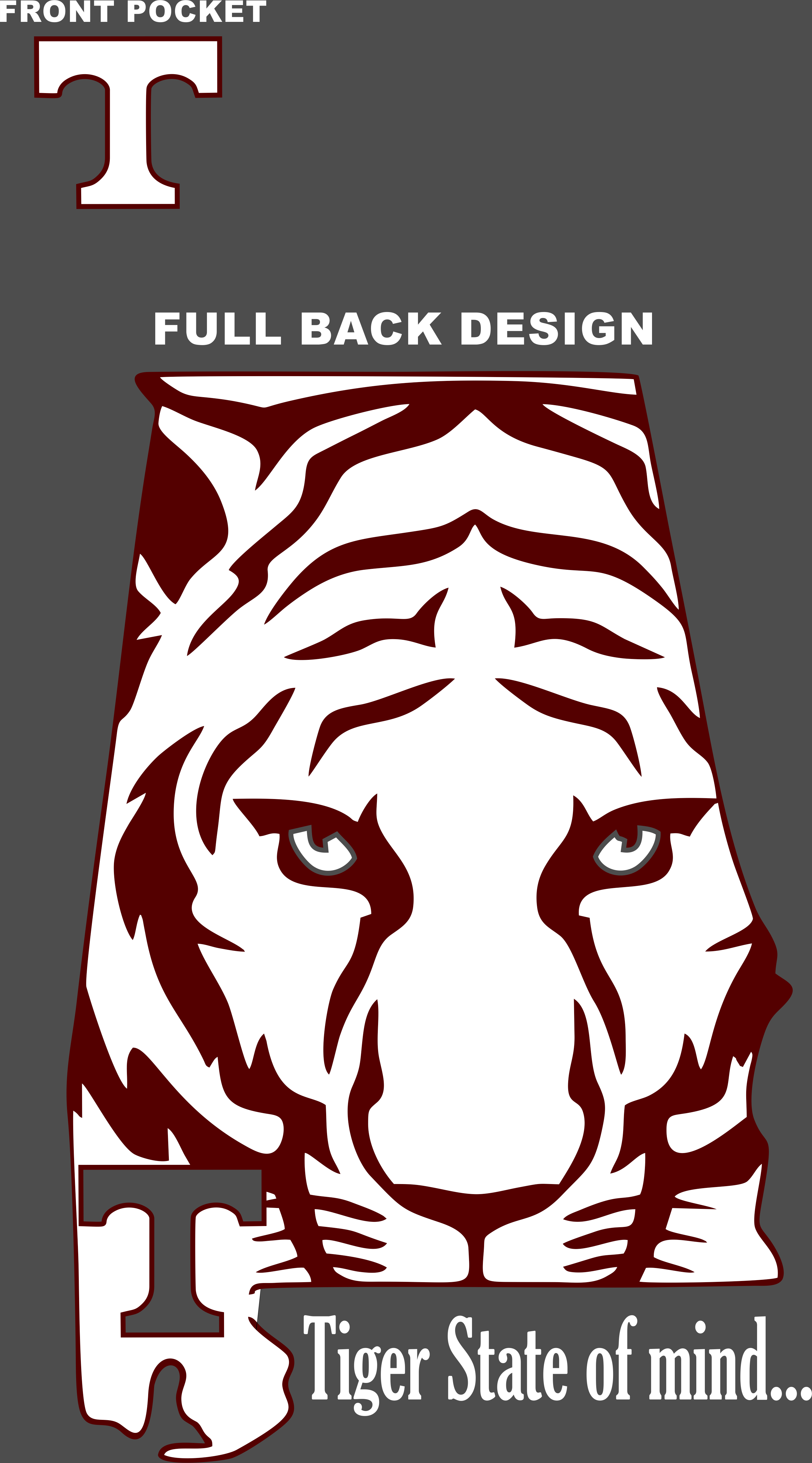 DESIGN #14 TIGERS STATE OF MIND FRONT & BACK GREY 25-26 – Otter Shirt ...